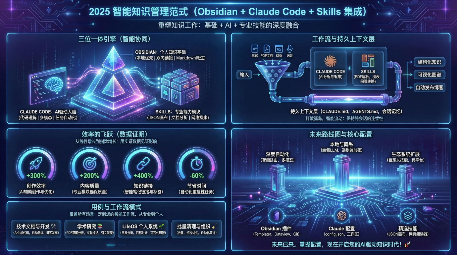 Obsidian + Claude Code + Skills 三者结合：打造智能知识管理新范式